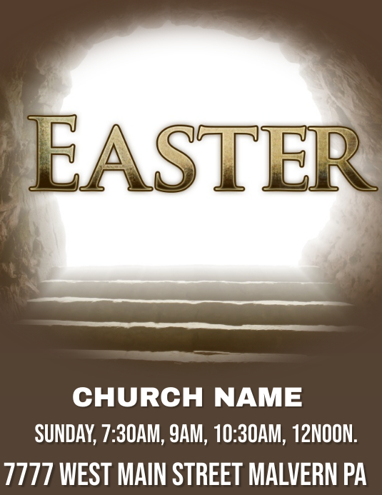 EASTER CHURCH SERVICE CHURCH SERVICE Template | PosterMyWall