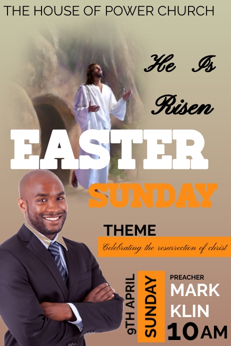 EASTER CHURCH SERVICE Template | PosterMyWall
