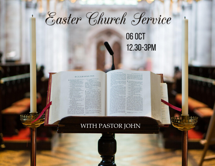 Easter church Service Template | PosterMyWall