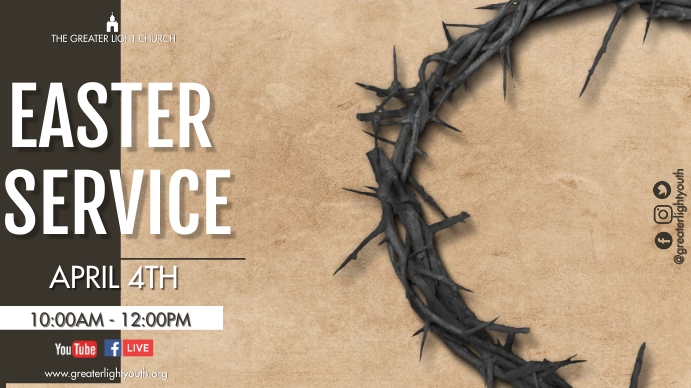 Easter Church Service Template | PosterMyWall