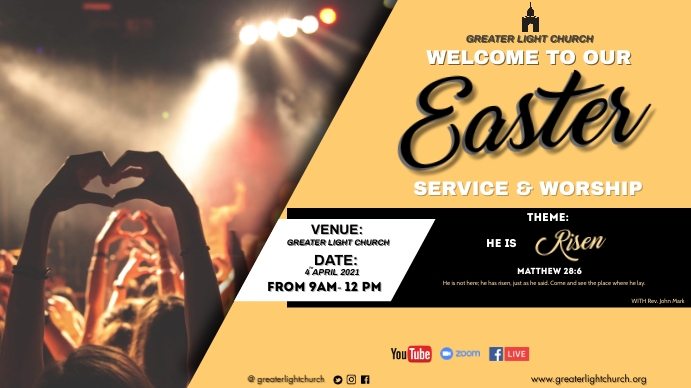 Easter Church Service Template | PosterMyWall