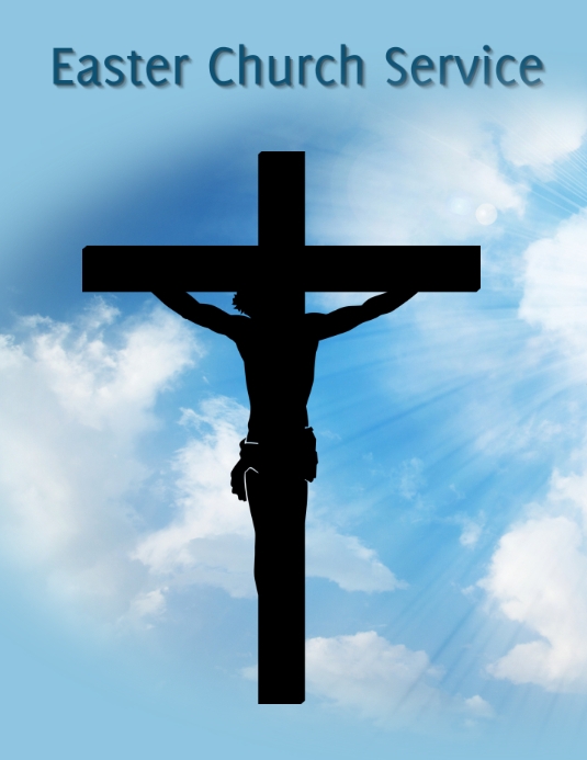 Easter church service Template | PosterMyWall