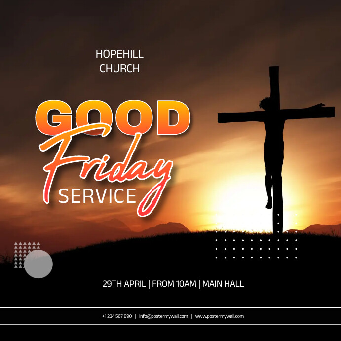 easter church service Template | PosterMyWall