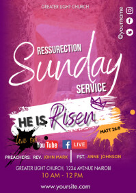 Easter Church Service Template | PosterMyWall