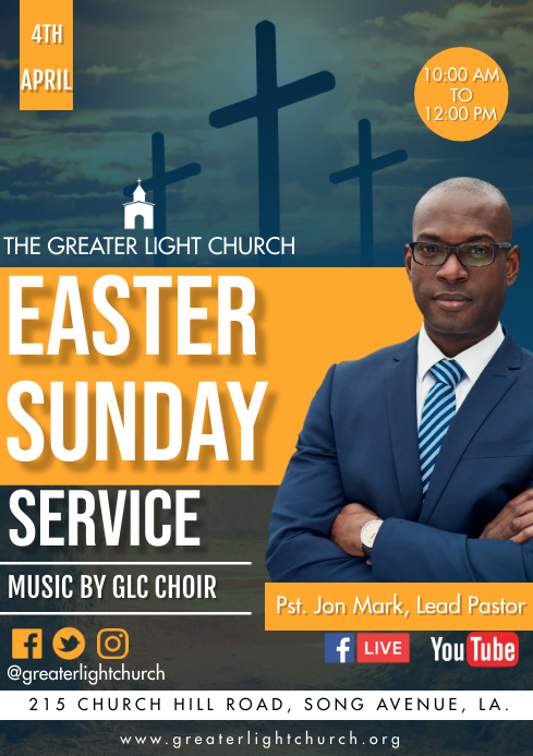 Easter Church Service Template | PosterMyWall