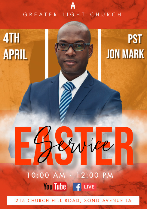 Easter Church Service Template | PosterMyWall