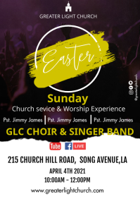 easter worship experience flyer Template | PosterMyWall