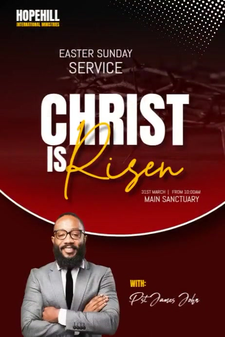 easter church service Template | PosterMyWall