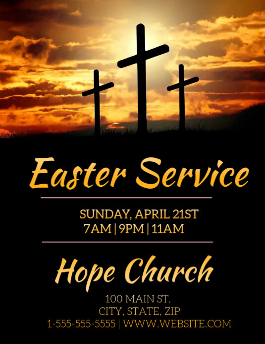 Easter Church Service | PosterMyWall