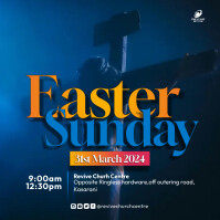 Easter church service Template | PosterMyWall