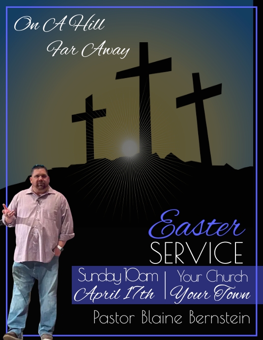 Easter Church Service Flyer Template | PosterMyWall