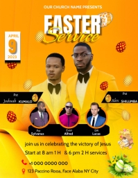 easter church service flyer Template | PosterMyWall