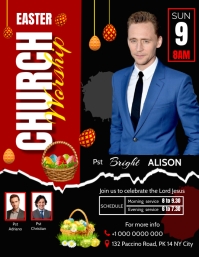 easter church service flyer Template | PosterMyWall