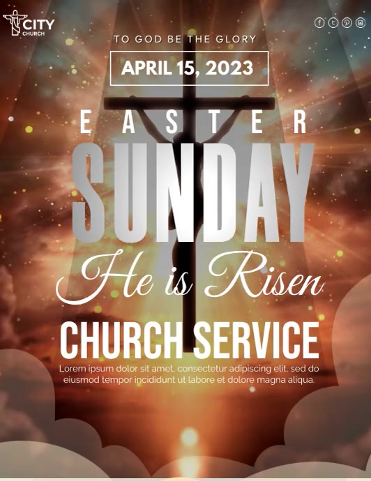 Copy of Easter Church Services | PosterMyWall