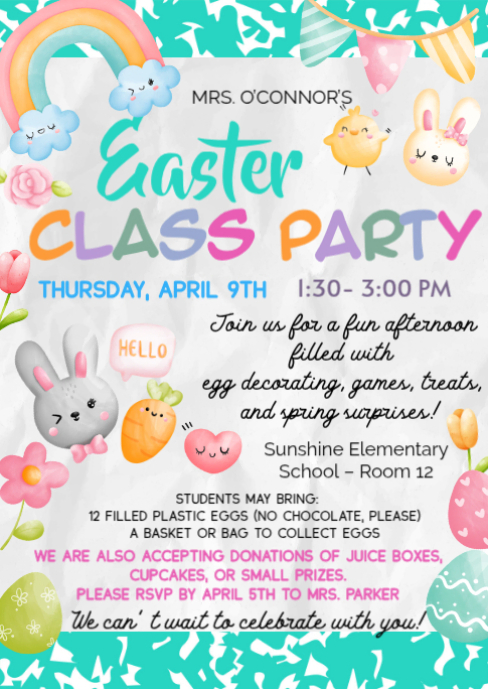 Easter Class Party Template | PosterMyWall