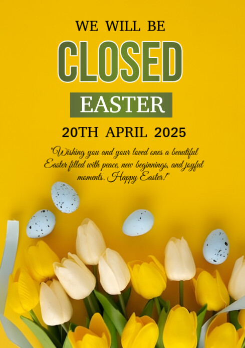 Easter Closed Template | PosterMyWall