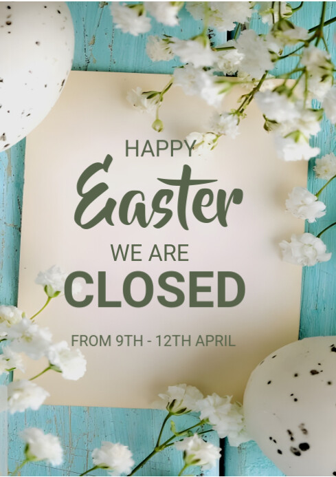 EASTER CLOSED Template | PosterMyWall