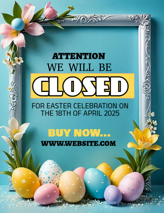 Easter closed Template | PosterMyWall