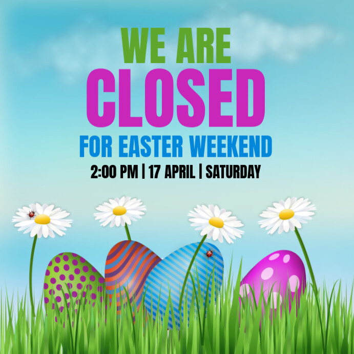 Copy of Easter Closed Instagram Post | PosterMyWall