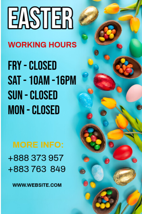 Easter Closed Poster Template | PosterMyWall