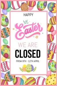 Easter Closed Poster Template | PosterMyWall