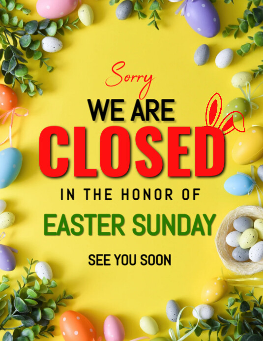 Copy of Easter closed template | PosterMyWall