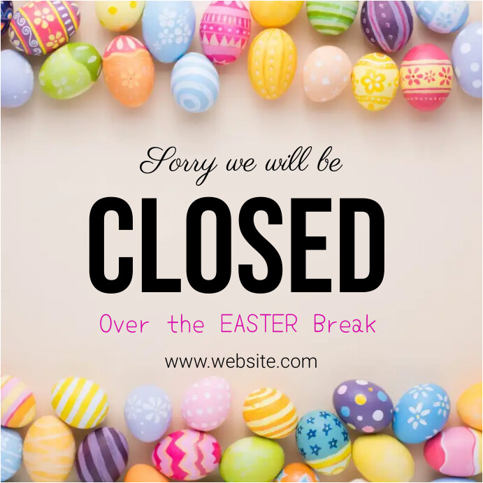 Copy of Easter closed temporarily templates | PosterMyWall