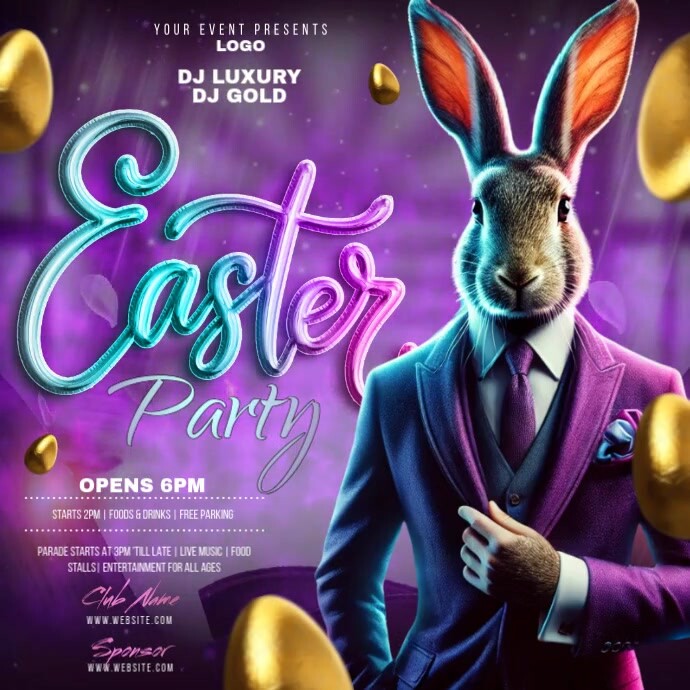 easter club event ad instagram square post Template | PosterMyWall