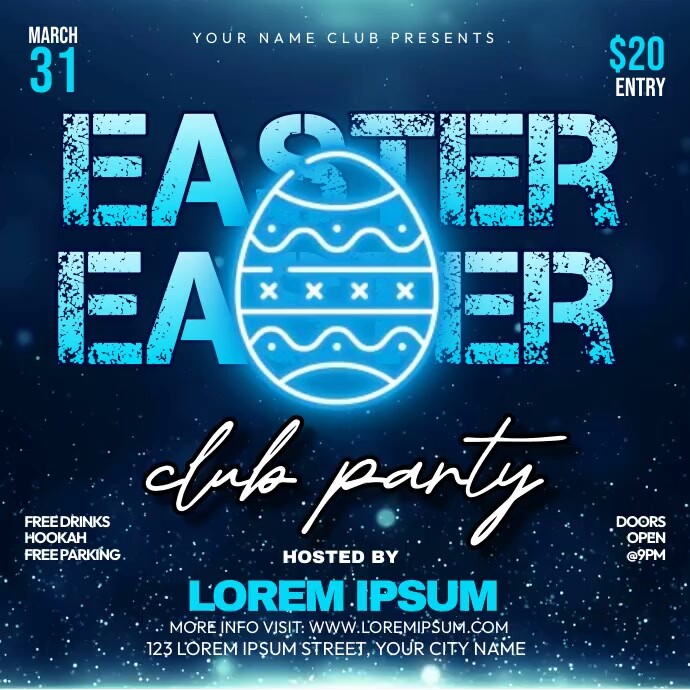 Easter Club Party Template | PosterMyWall