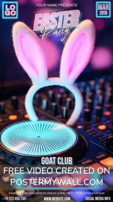 Copy of easter club party template | PosterMyWall