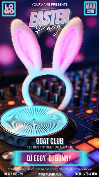 Copy of easter club party template | PosterMyWall