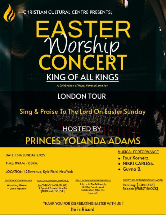 Easter Concert Flyer Design Template | PosterMyWall