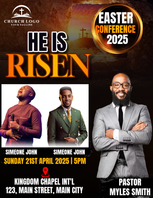 easter conferece flyer Template | PosterMyWall