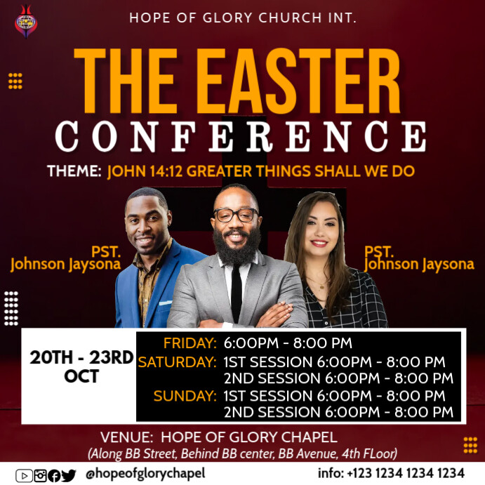 Easter conference Template | PosterMyWall