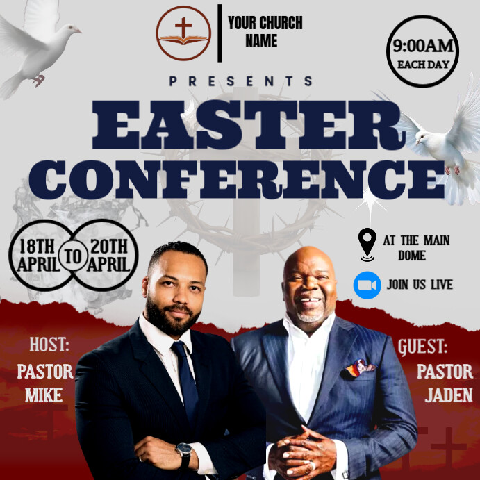 easter conference flyer Template | PosterMyWall