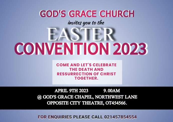 Easter Convention 2023 Template | PosterMyWall