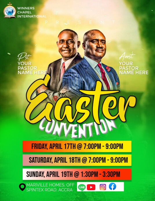 Copy of EASTER CONVENTION CHURCH TEMPLATE | PosterMyWall