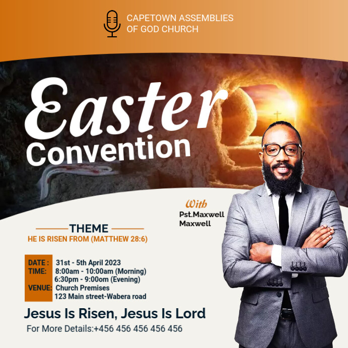 Easter convention flyer template | PosterMyWall