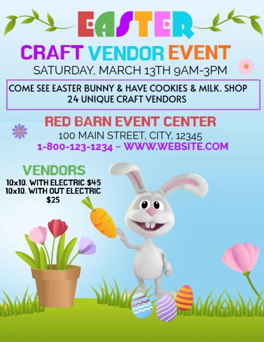Easter Craft Vendor Event Template | PosterMyWall