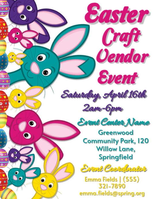 Copy of Easter Craft Vendor Event Flyer | PosterMyWall