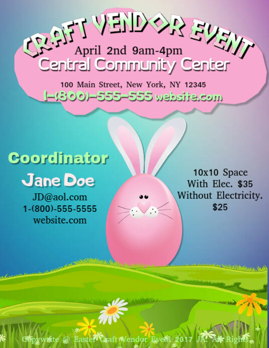 Easter Craft Vendor Event Template | PosterMyWall
