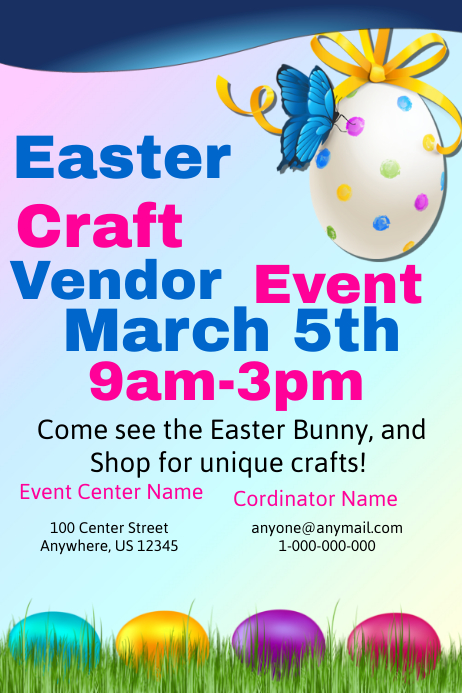 Easter Craft Vendor Event Template | PosterMyWall