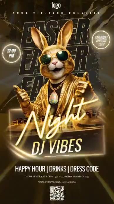Easter dance party night Template | PosterMyWall
