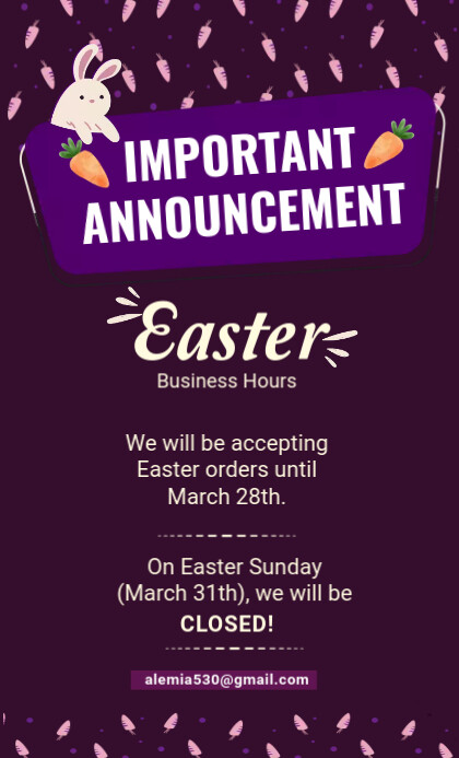 Easter Day Closed Template | PosterMyWall