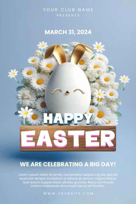 Easter Day Egg Hunt Flyer or Poster Template | PosterMyWall