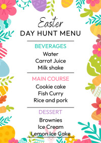 Easter Dinner Menu Template | PosterMyWall