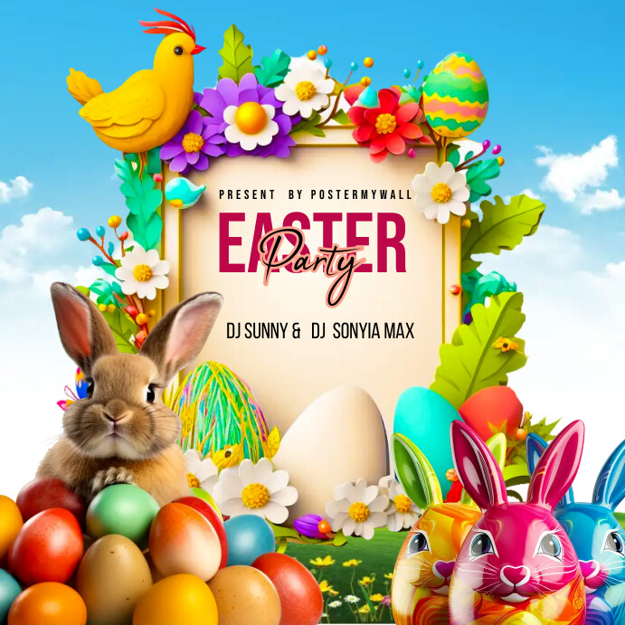 easter Day party Template | PosterMyWall