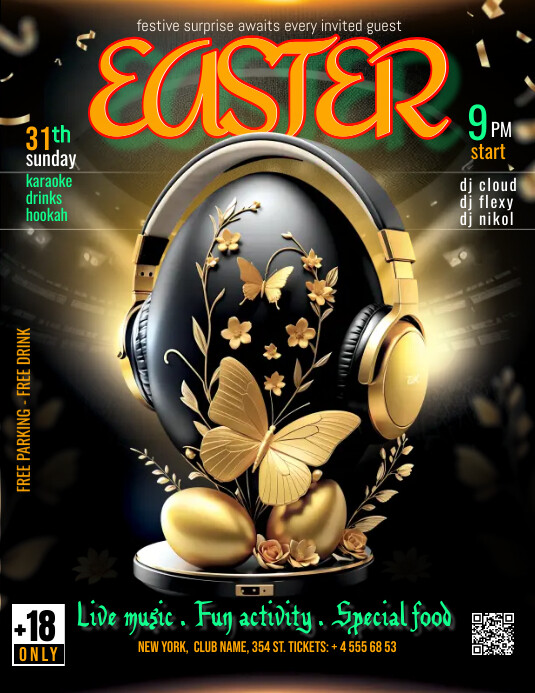 Copy of easter day party flyer | PosterMyWall