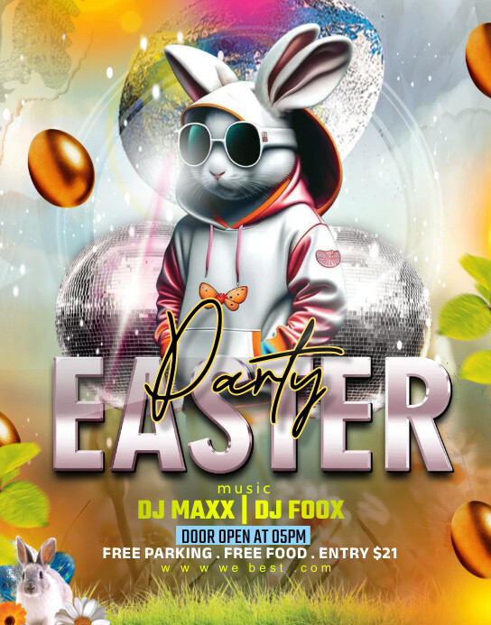 Easter day party flyer Template | PosterMyWall