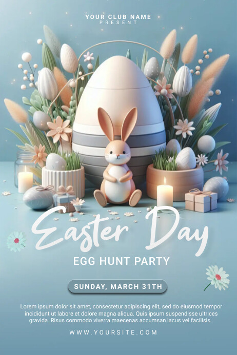 Copy of Easter Day Party Flyer Template | PosterMyWall